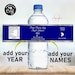Pastoral Anniversary Silver and ANY COLOR EDITABLE Water Bottle Labels ...