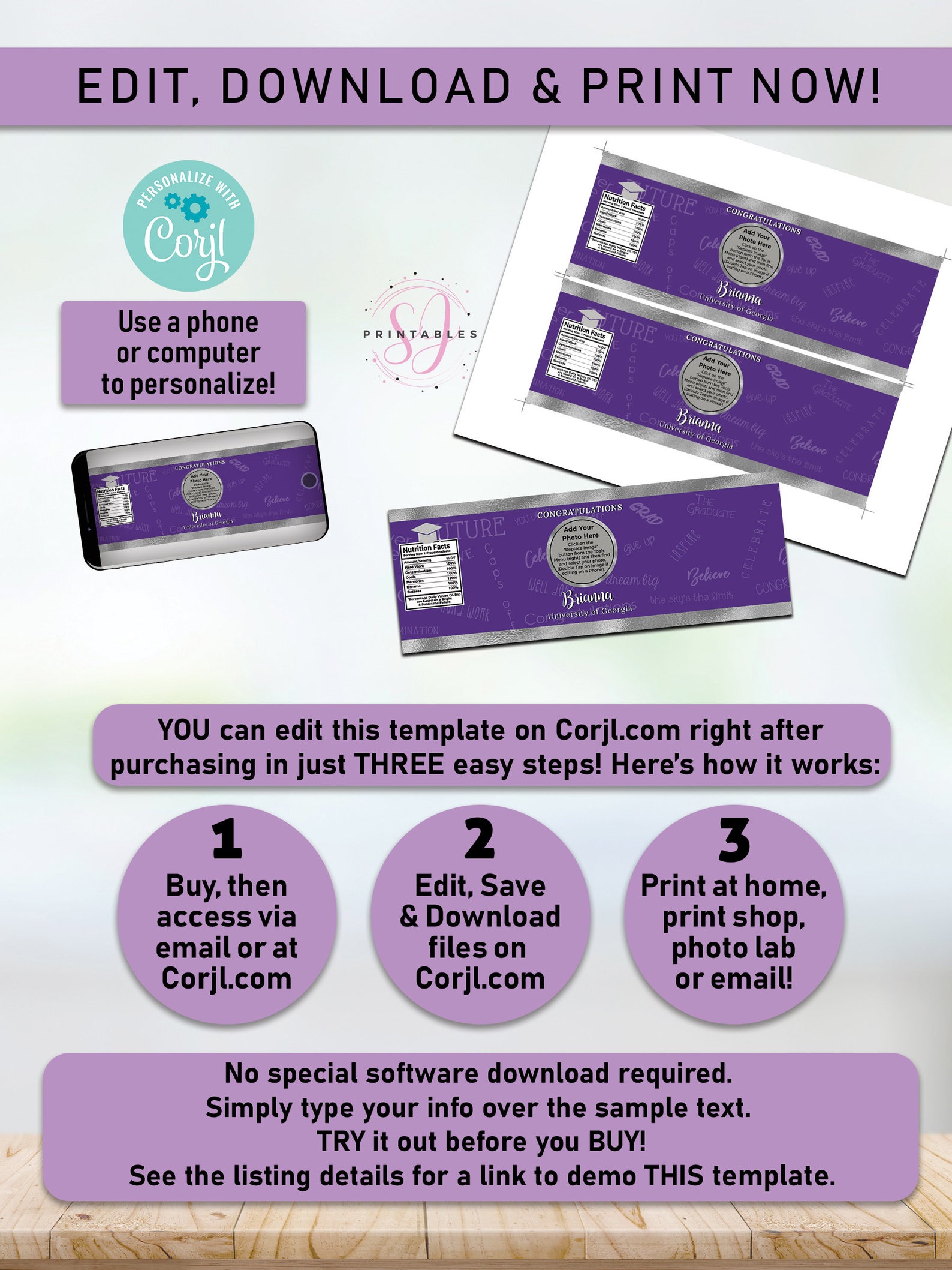 SILVER and ANY COLOR Graduation Gatorade Labels 12oz 20oz - Etsy