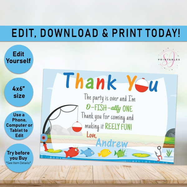 Fish Thank You Card - Etsy