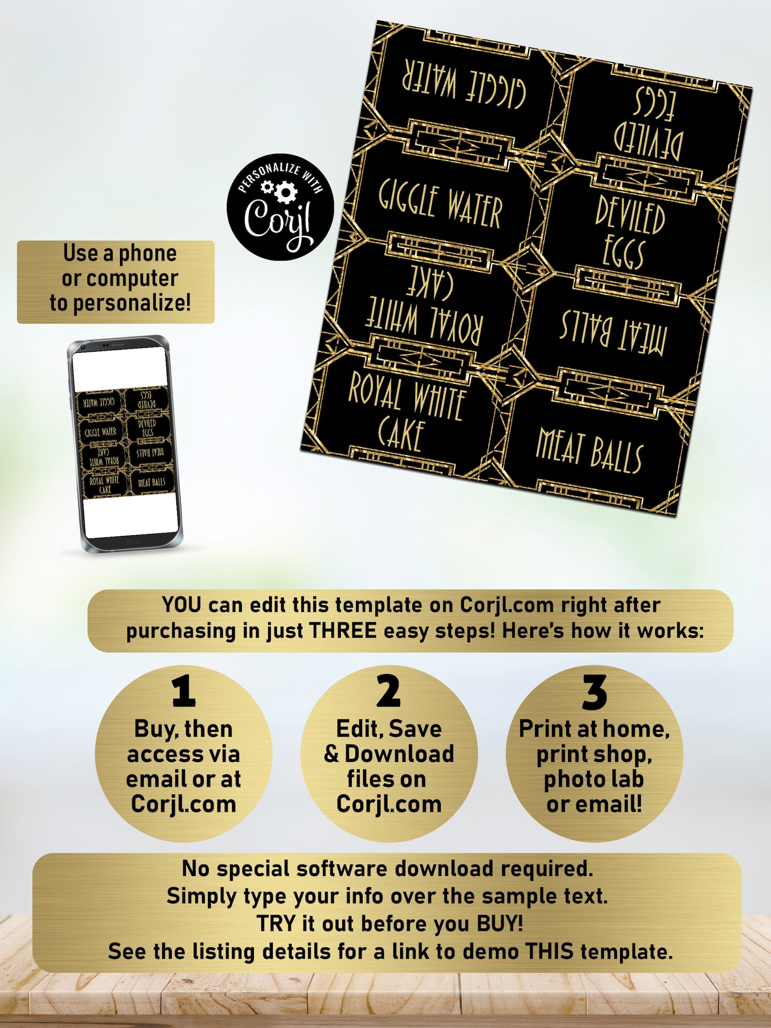 Gatsby Party Tent Card Labels, Gatsby Birthday Tent Cards, Gatsby ...