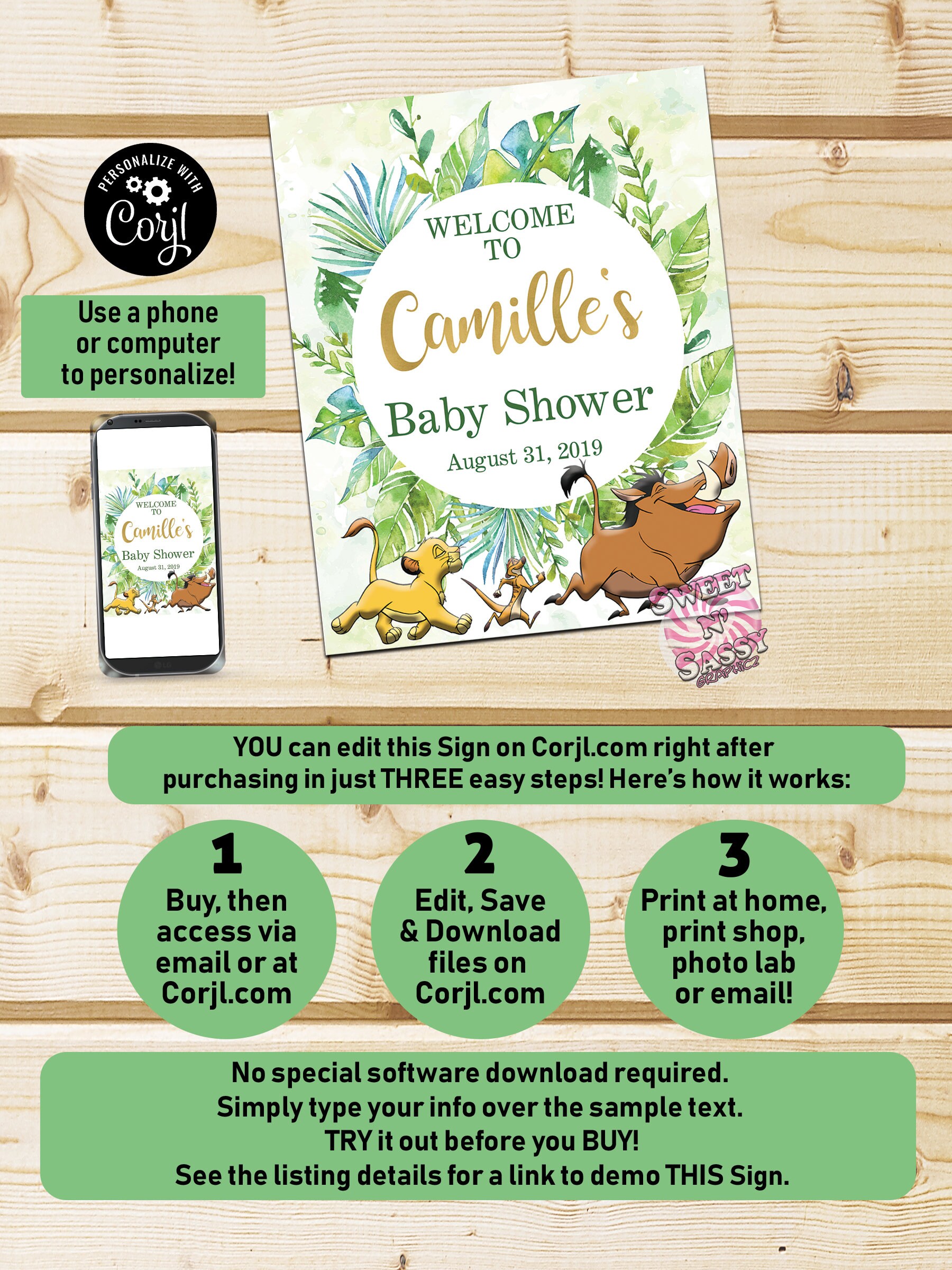 Lion King Welcome Sign King Welcome Baby Shower Sign Boy | Etsy