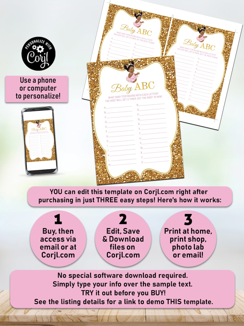 BABY ABC GAME Baby Items Game Alphabet Game a to Z Item - Etsy