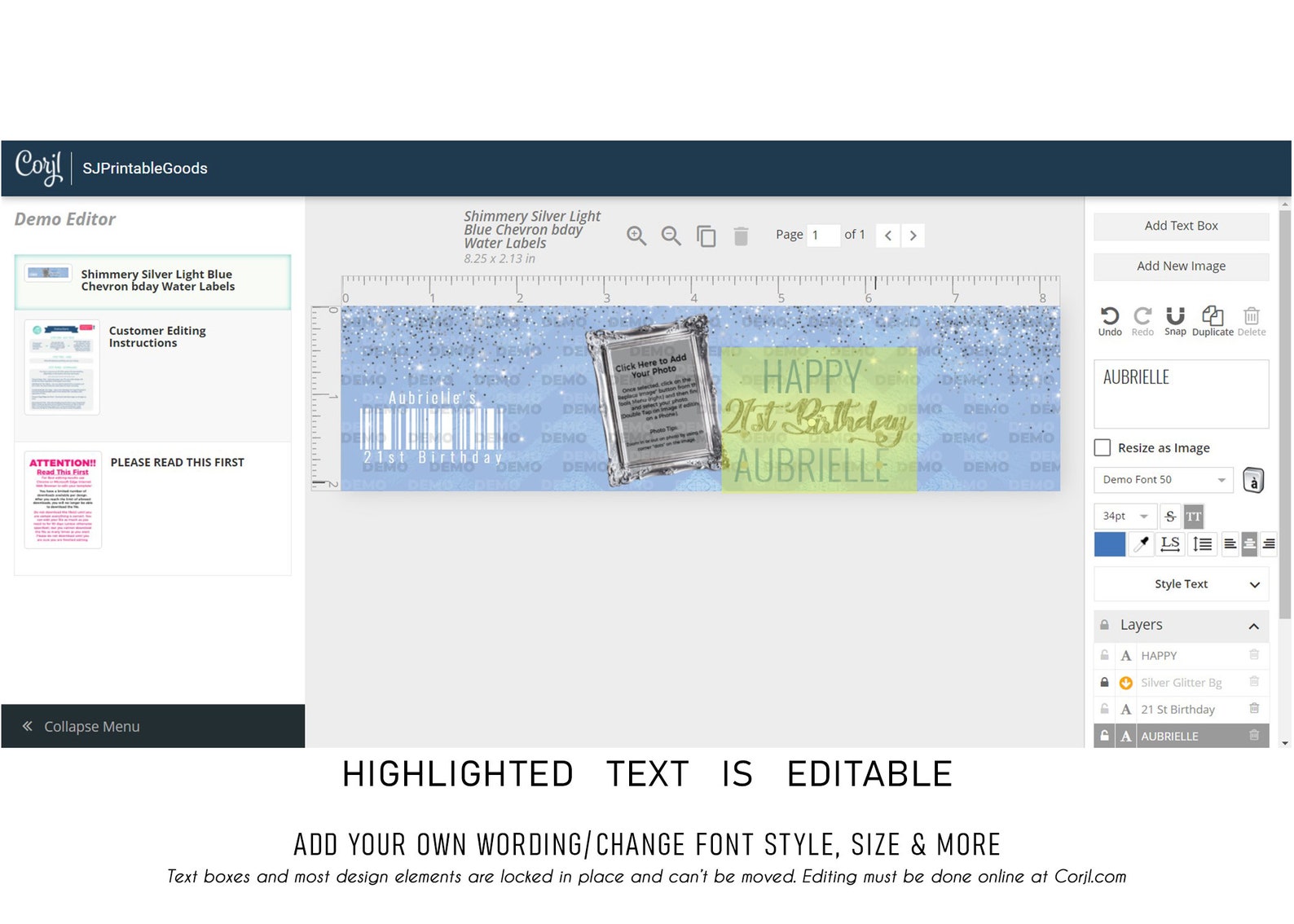 Shimmery Silver Light Blue Chevron BIRTHDAY BUNDLE, Hershey Candy ...