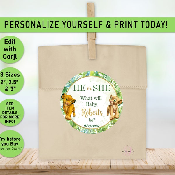 Simba Nala Thank You Tags - Etsy