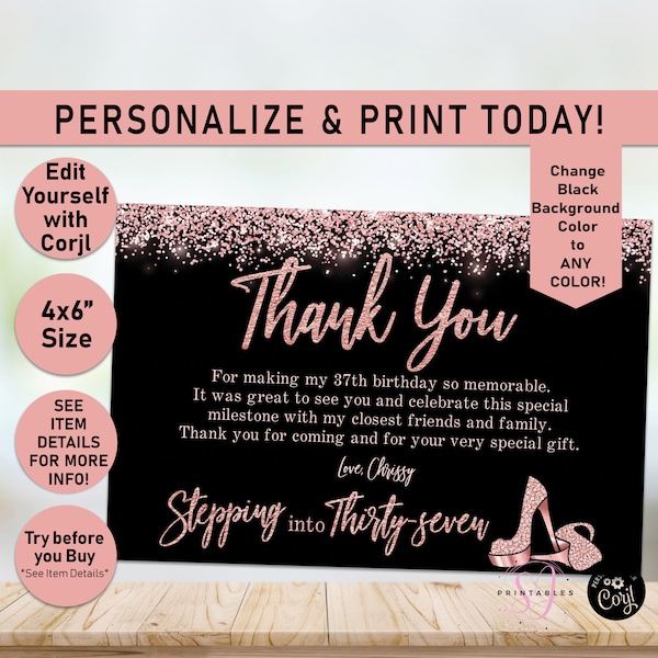 Adult Thank You Card - Etsy