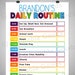 Daily Routine Schedule, Bright Color Printable Daily Routine ...