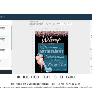 Stepping Into RETIREMENT Welcome Sign, Retirement Welcome Party Sign ...