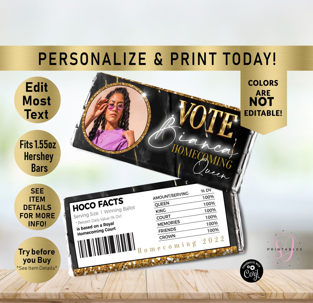 Homecoming Hershey Candy Wrapper, Homecoming Queen, Hoco 2023, Candy ...