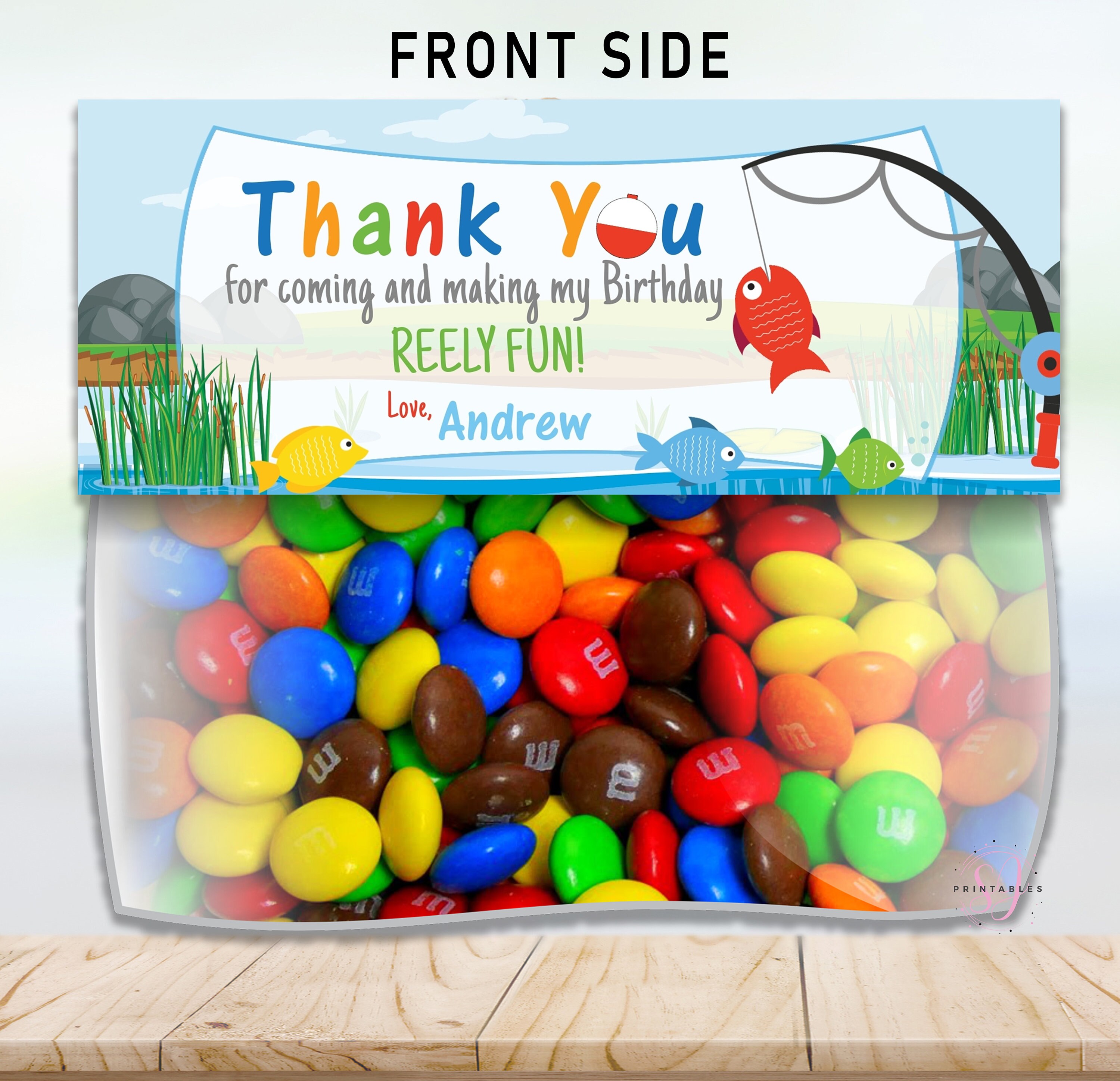 Fishing Treat Bag Toppers, O-fish-ally One Treat Toppers, Favors ...