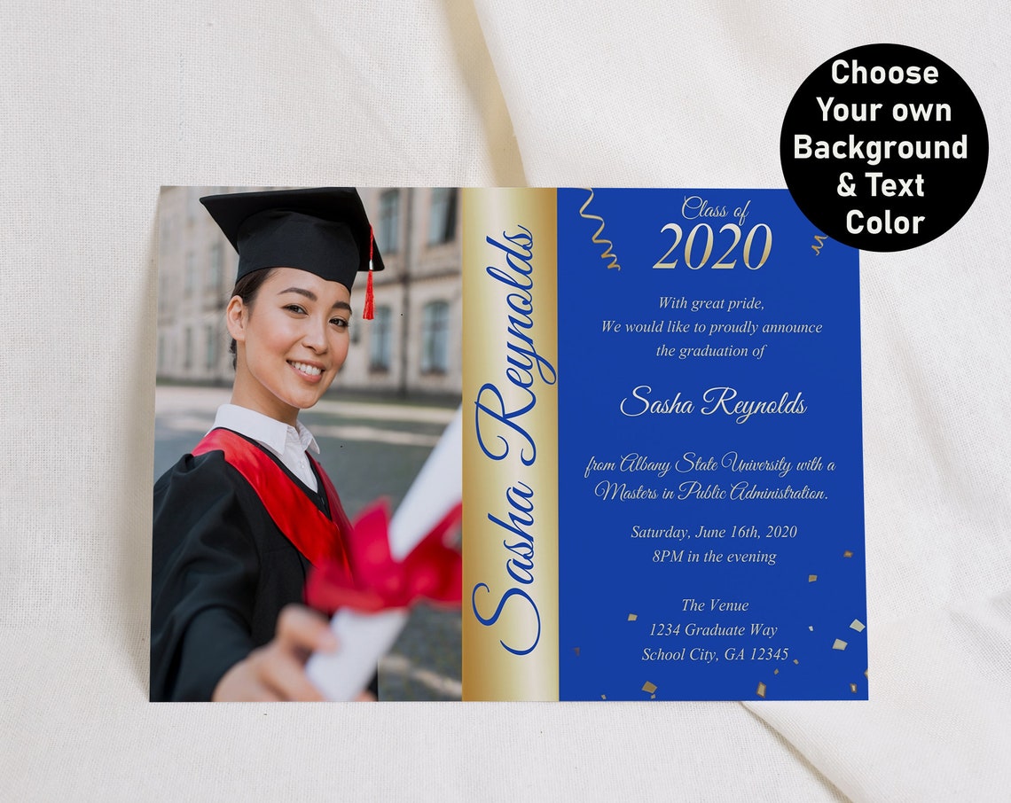 Photo Graduation Invitation College University Announcement | Etsy