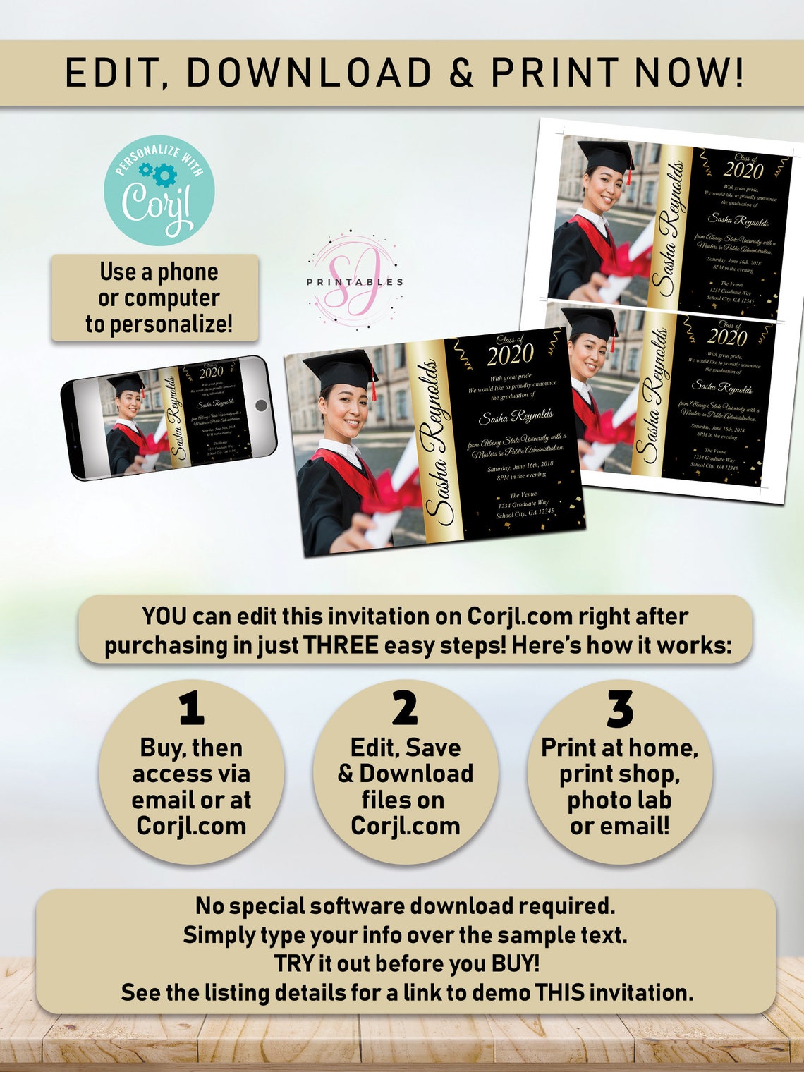 Photo Graduation Invitation College University Announcement - Etsy