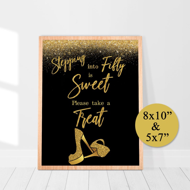 Stepping Into Fifty Sweet Please Take a Treat Birthday Party - Etsy