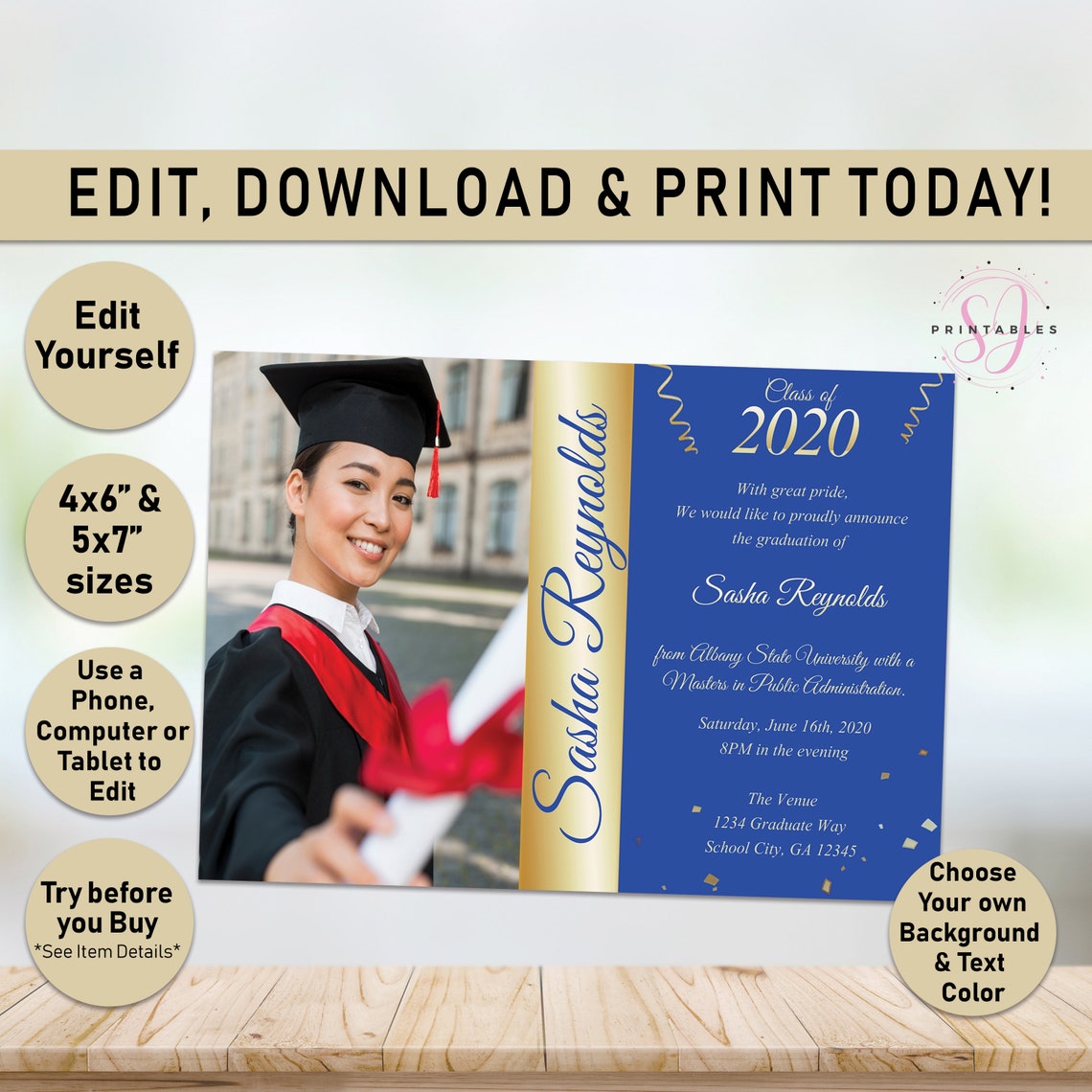 Photo Graduation Invitation College University Announcement | Etsy