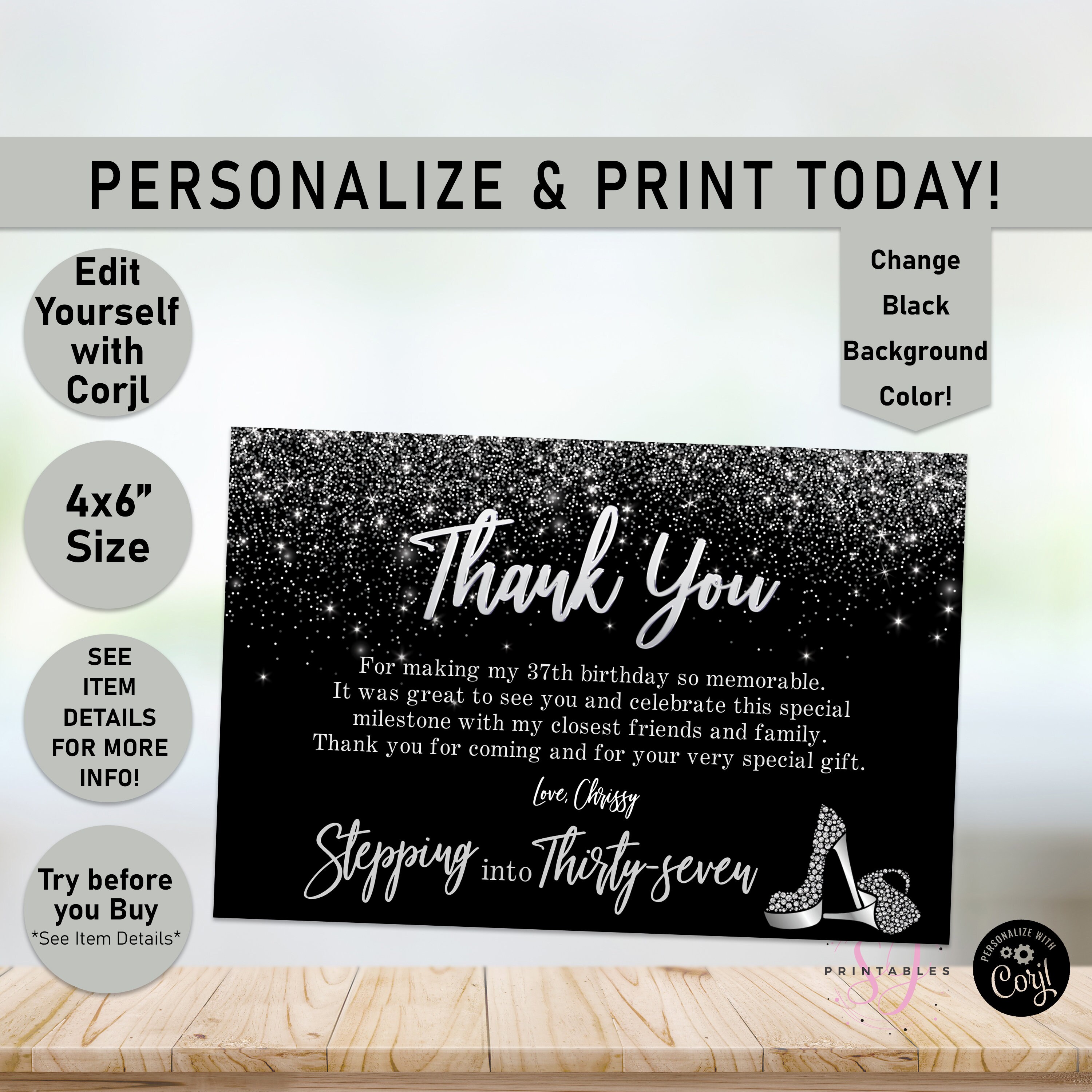 Adult Birthday Thank You Card Wording