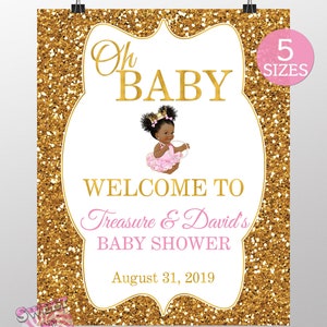 Princess WELCOME Sign, Oh Baby Shower Sign, Little Princess Sign, Queen ...