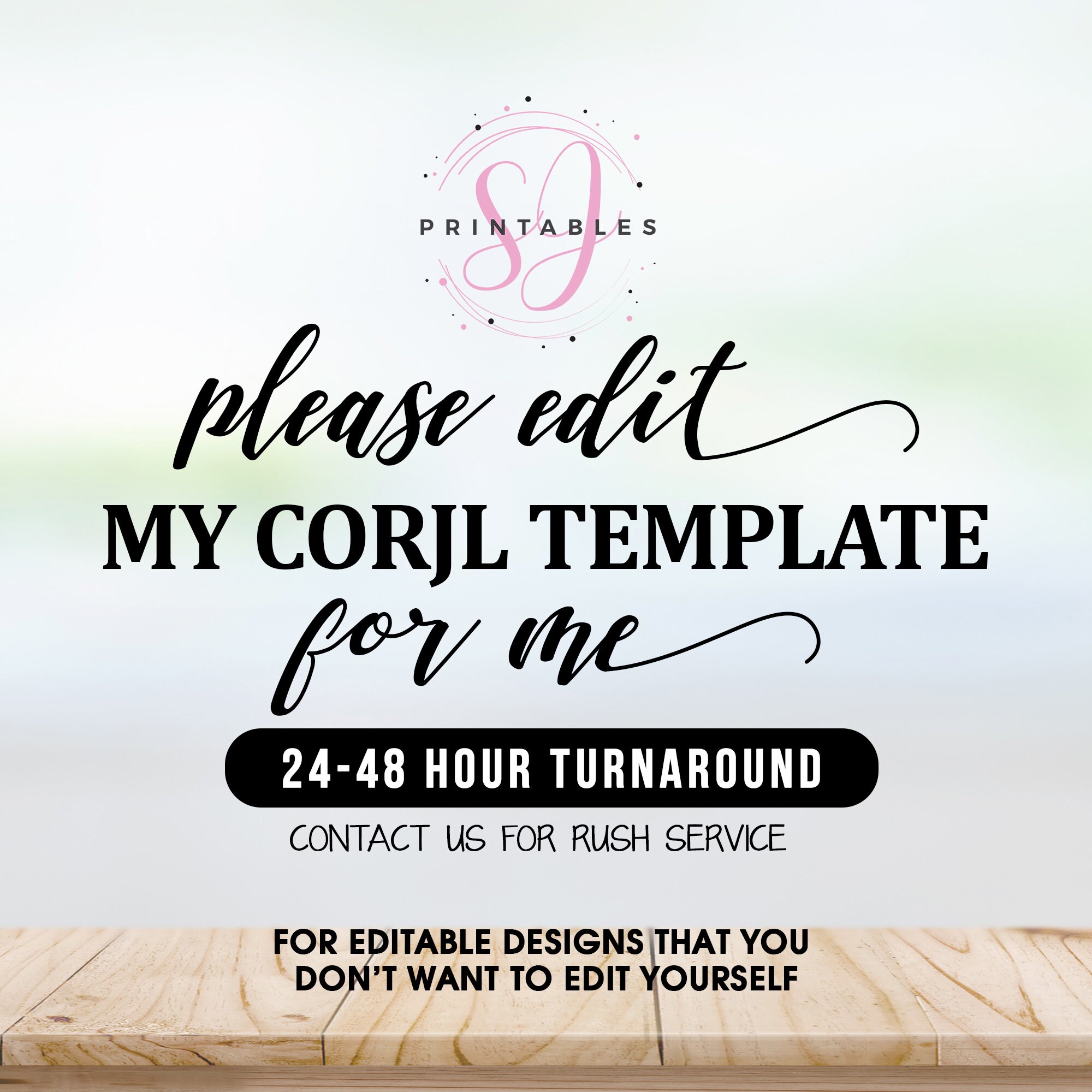 Customization Fee for Editable Designs, Edit My Corjl Invitation, Tag ...