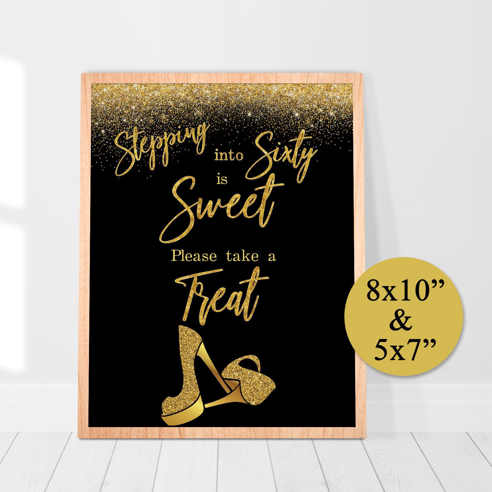 Stepping Into Sixty Sweet Please Take a Treat Birthday Party | Etsy