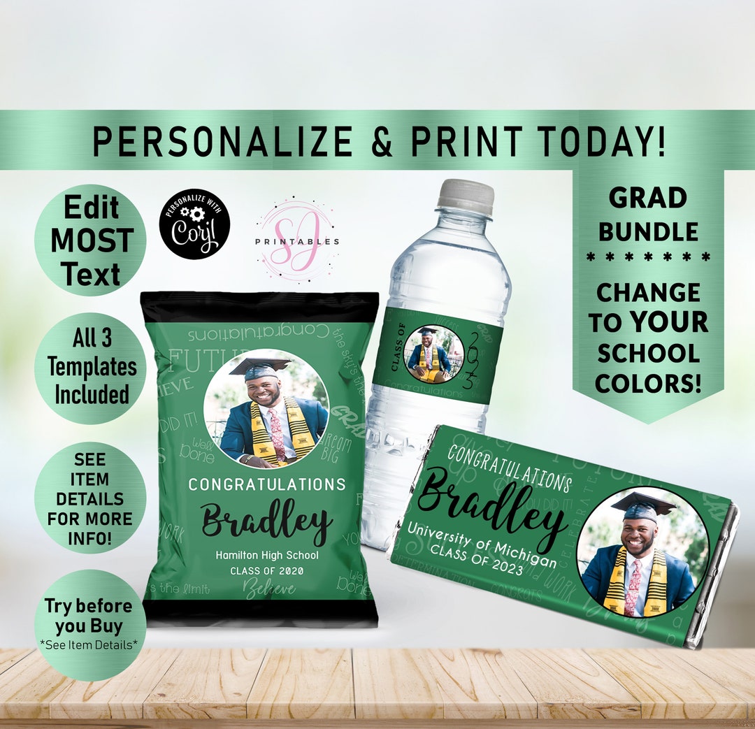 GRAD BUNDLE, Graduation Bundle, Any COLORS, Change to Your School ...