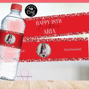 Red on Red Glitter BIRTHDAY BUNDLE, Hershey Candy Wrapper, Chip Bag ...