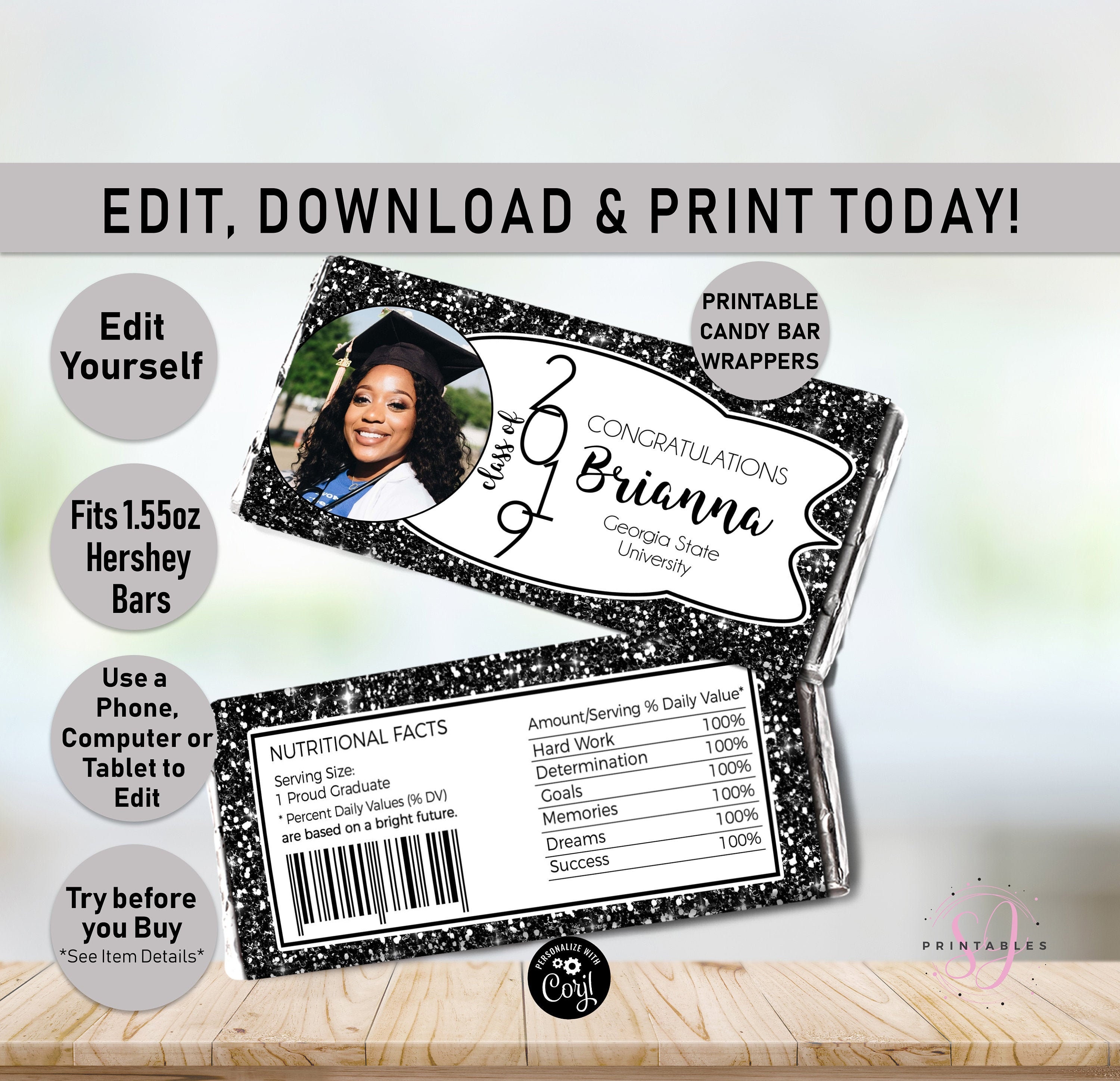 Graduation Printable Candy Bar Wrappers Preschool 2023 Graduation