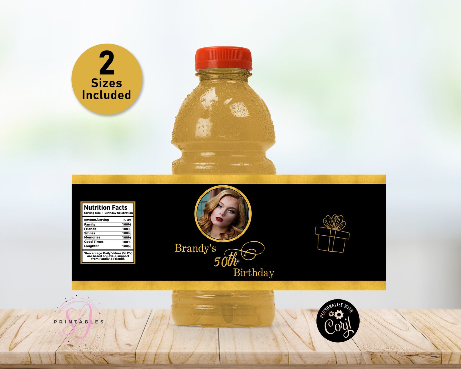 Birthday Gold Foil and ANY COLOR Gatorade Labels, 12oz, 20oz, Sports ...