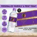 Pastoral Anniversary Gold and ANY COLOR EDITABLE Water Bottle Labels ...
