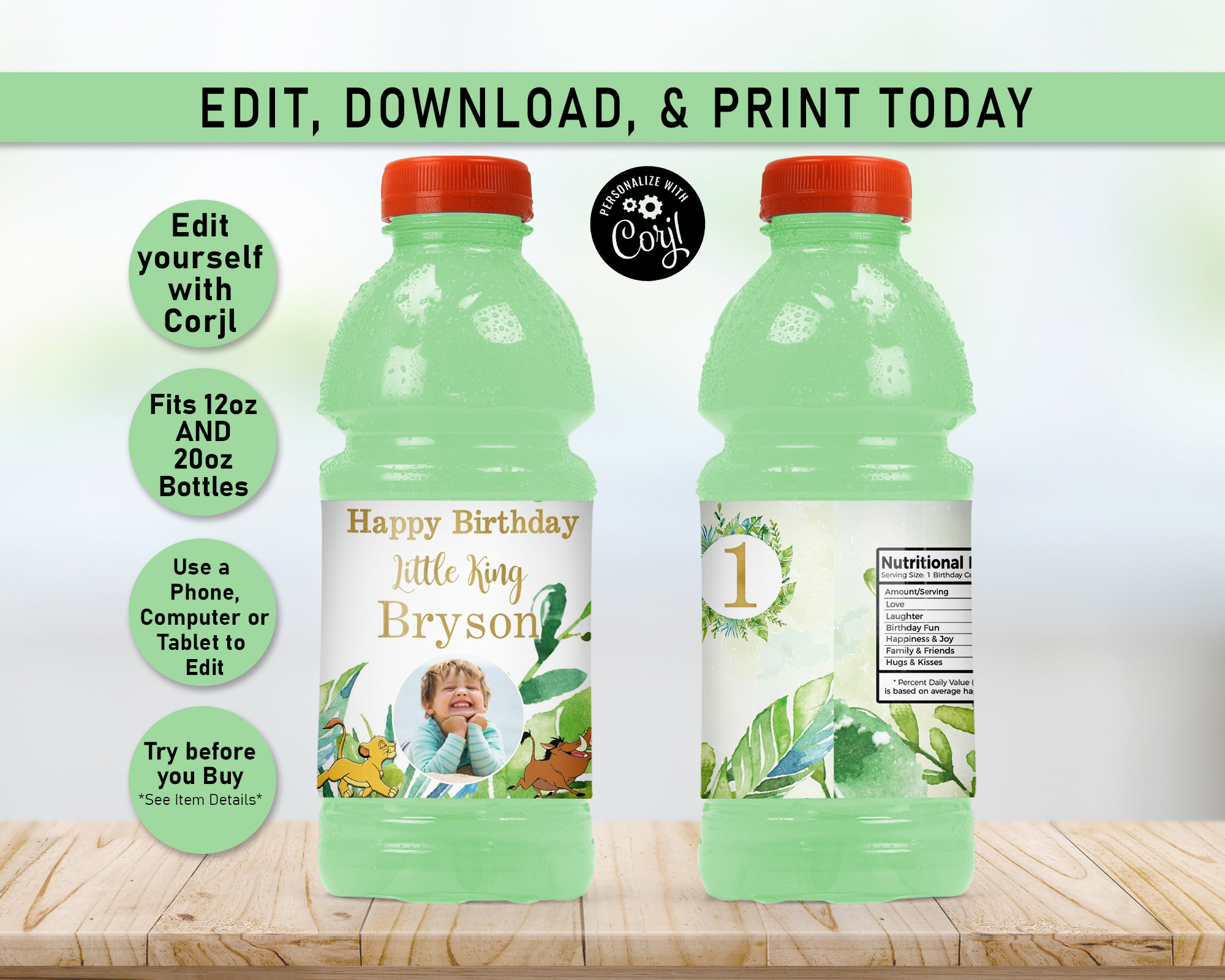 Lion King Gatorade Labels 12oz 20oz Sports Drink Wrapper - Etsy Hong Kong