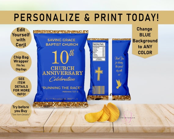 Church Anniversary Party Favors