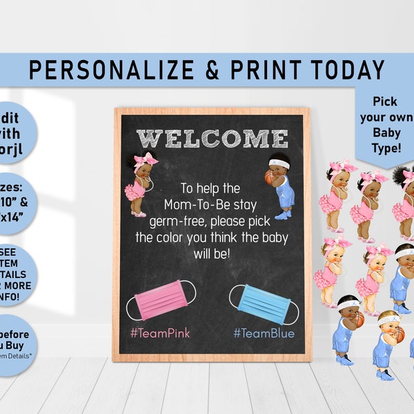 Gender Reveal Mask - Etsy