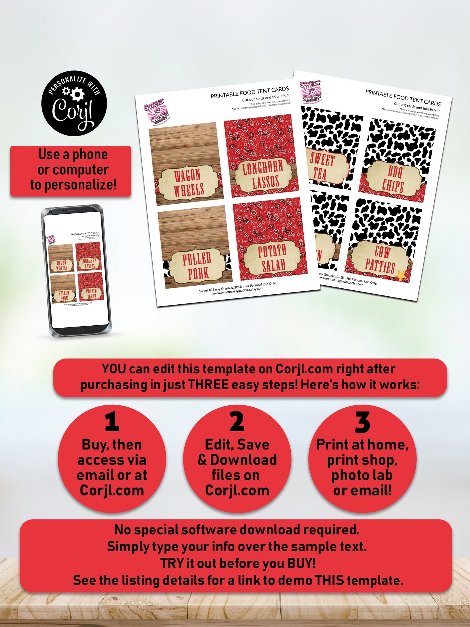 Cowboy Tent Cards, Cowgirl Tent Cards, Country Western Party Buffet ...