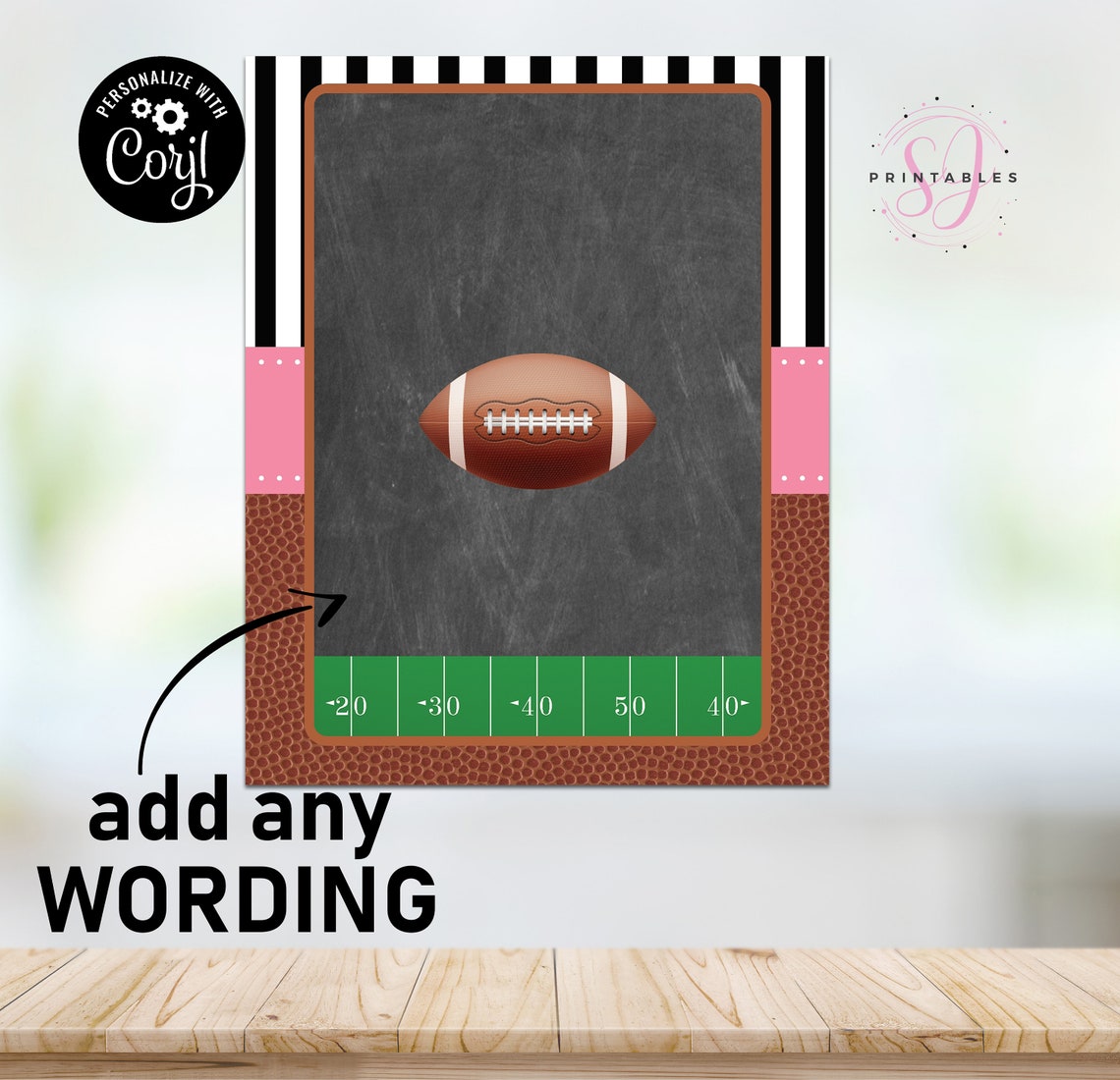 GIRL Football Sign Bundle Football Birthday Signs Football - Etsy