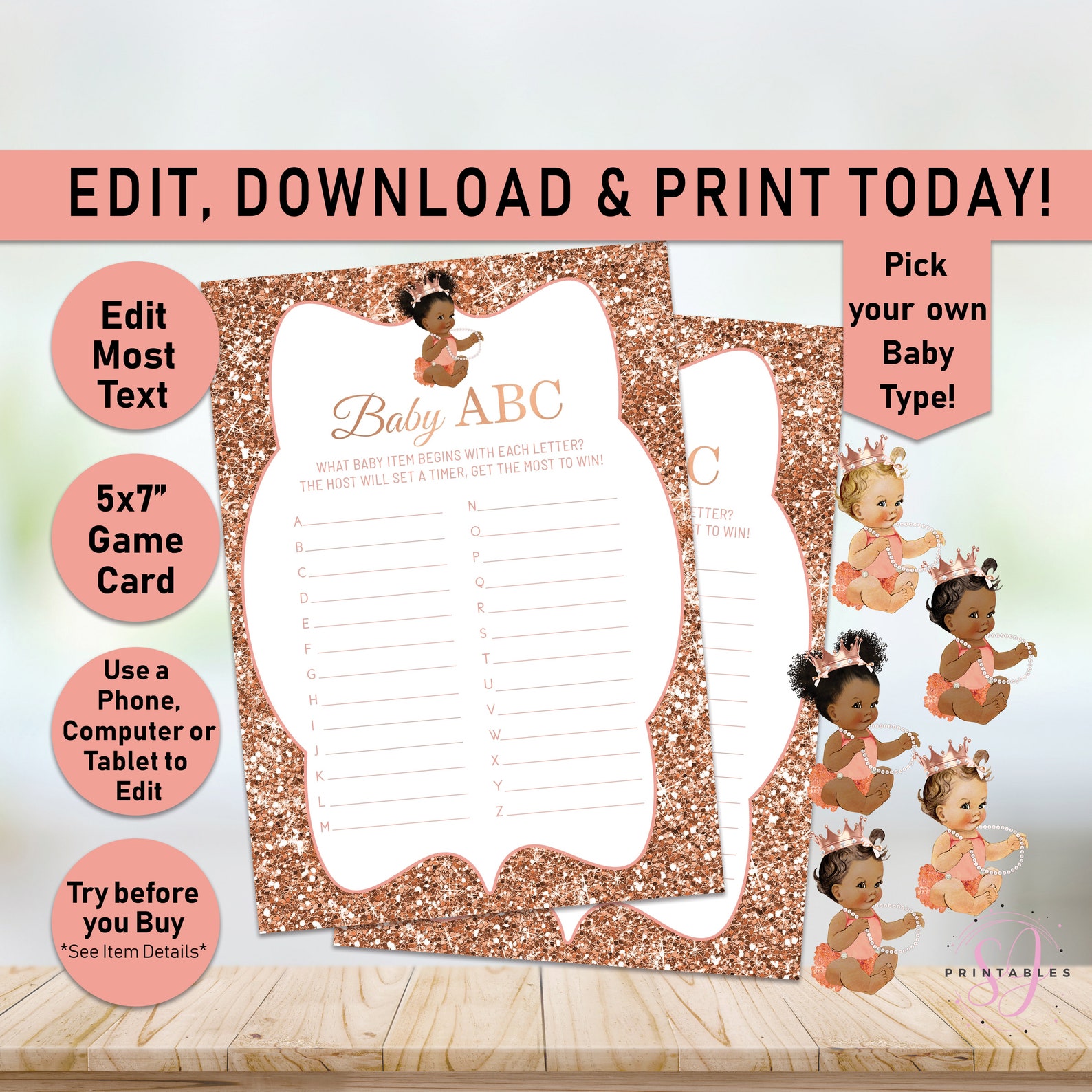 BABY ABC GAME Baby Items Game Alphabet Game a to Z Item - Etsy