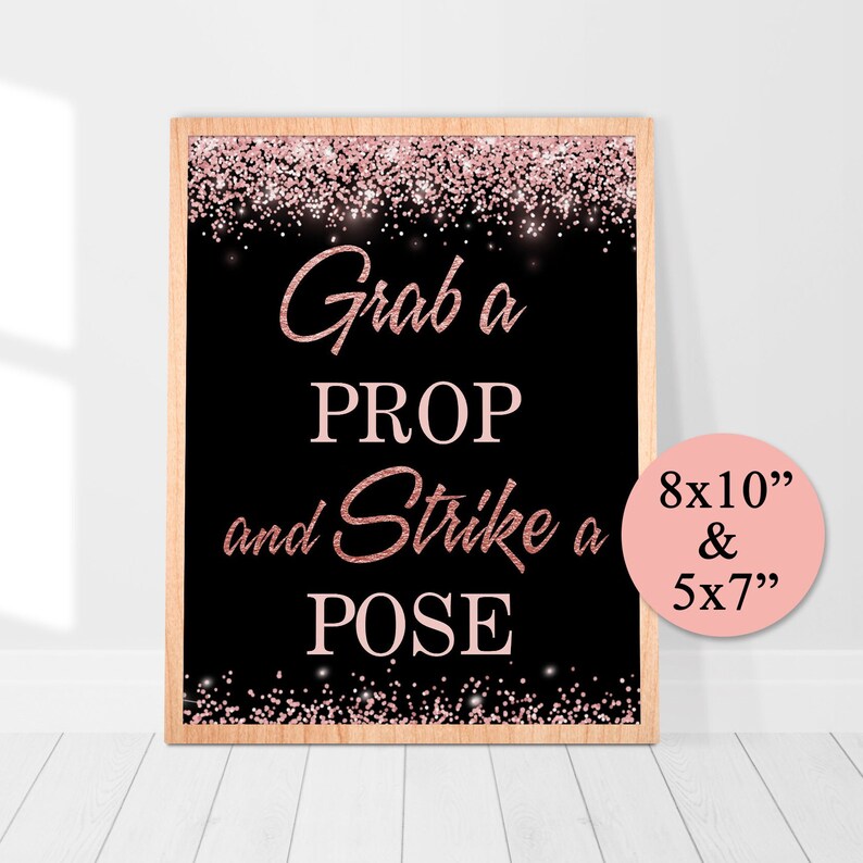 Grab a Prop and Strike a Pose Sign, Photobooth Sign, Oh Snap, Selfie ...