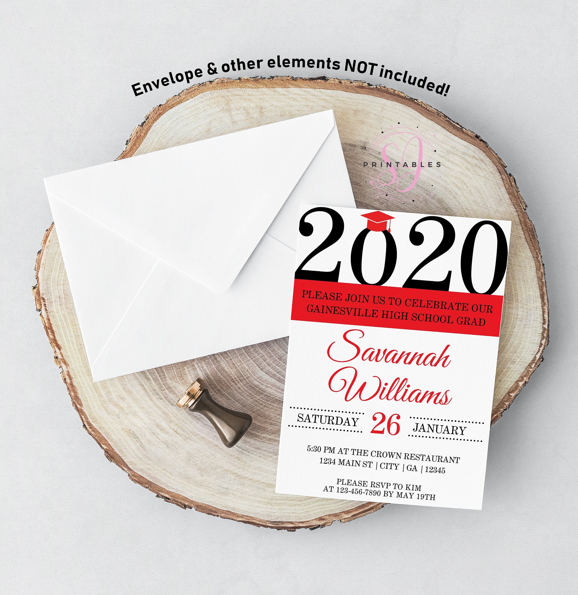 Printable Graduation Invitation Class of 2020 2020 Instant | Etsy