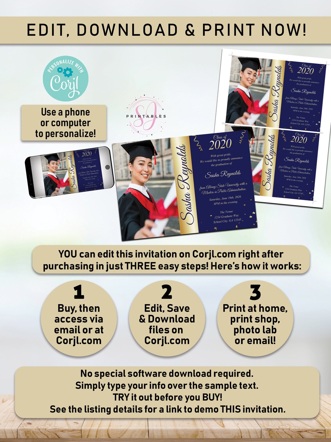 Photo Graduation Invitation College University Announcement - Etsy