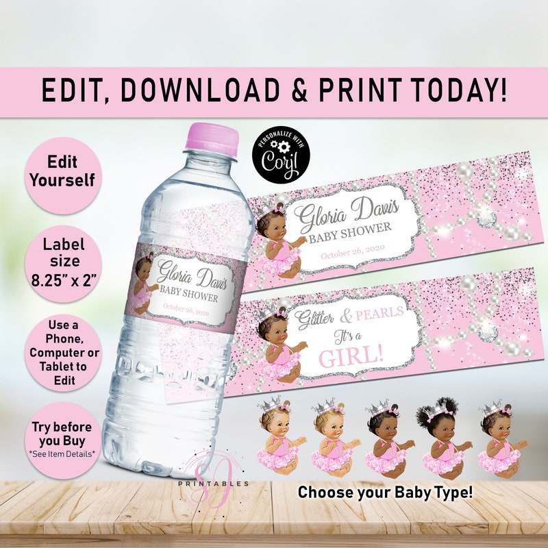 Glitter Labels - Etsy