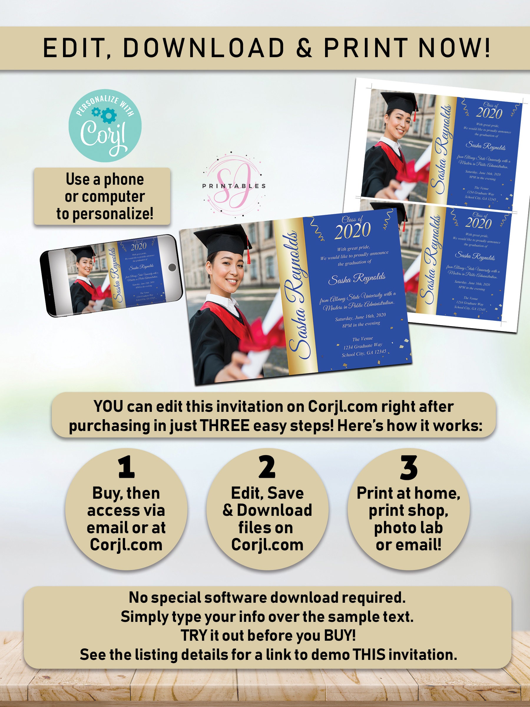 Photo Graduation Invitation College University Announcement | Etsy