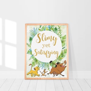 Lion King INSTANT DOWNLOAD Slimy yet Satisfying Sign, Food Shower Sign ...