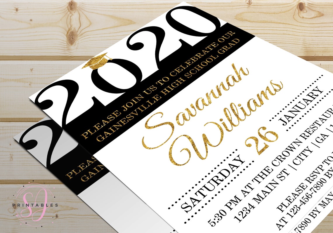 Printable Graduation Invitation Class of 2023 Instant - Etsy
