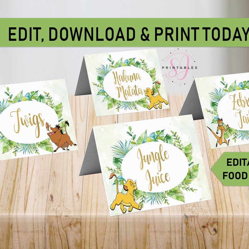 Jungle Table Tents - Etsy