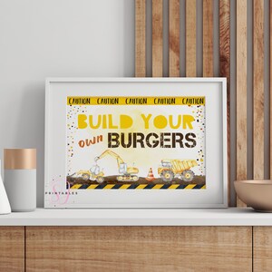 Construction Build Your Taco Sign, Editable Construction Party Sign ...