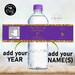 Pastoral Anniversary Gold and ANY COLOR EDITABLE Water Bottle Labels ...