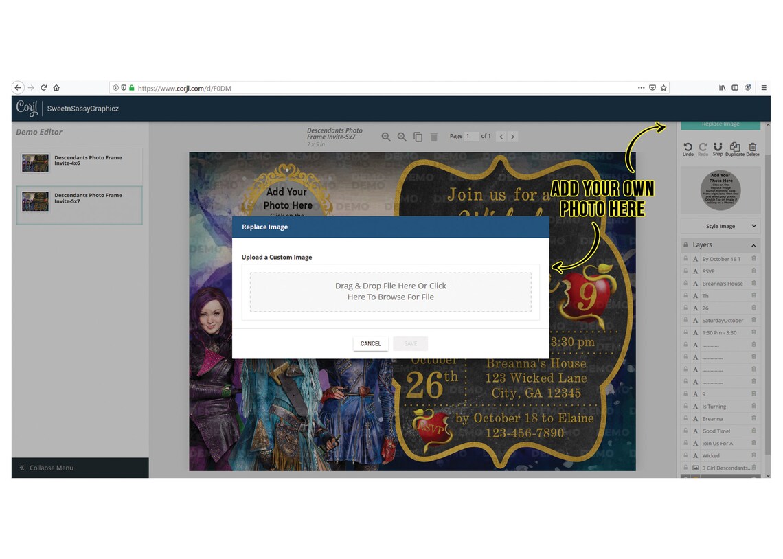 Descendants Invitation Descendants Birthday Descendants | Etsy