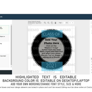 Silver Glitter and ANY COLOR Graduation Stickers or Tags, Class of 2025 ...