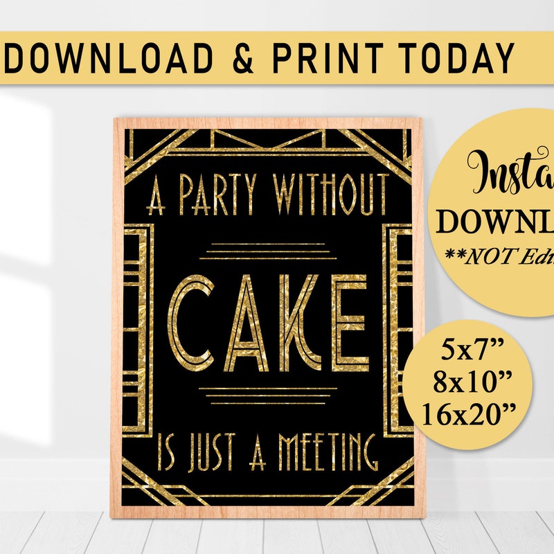 A Party Without Cake - Etsy
