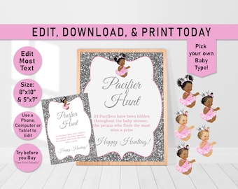 Pink Princess Pacifier - Etsy