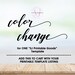 COLOR CHANGE for One Item - One Template - SJ Printable Goods - Etsy