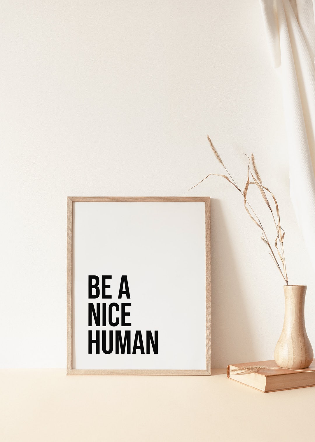 Ser un buen humano Cartel imprimible de arte de pared - Etsy México