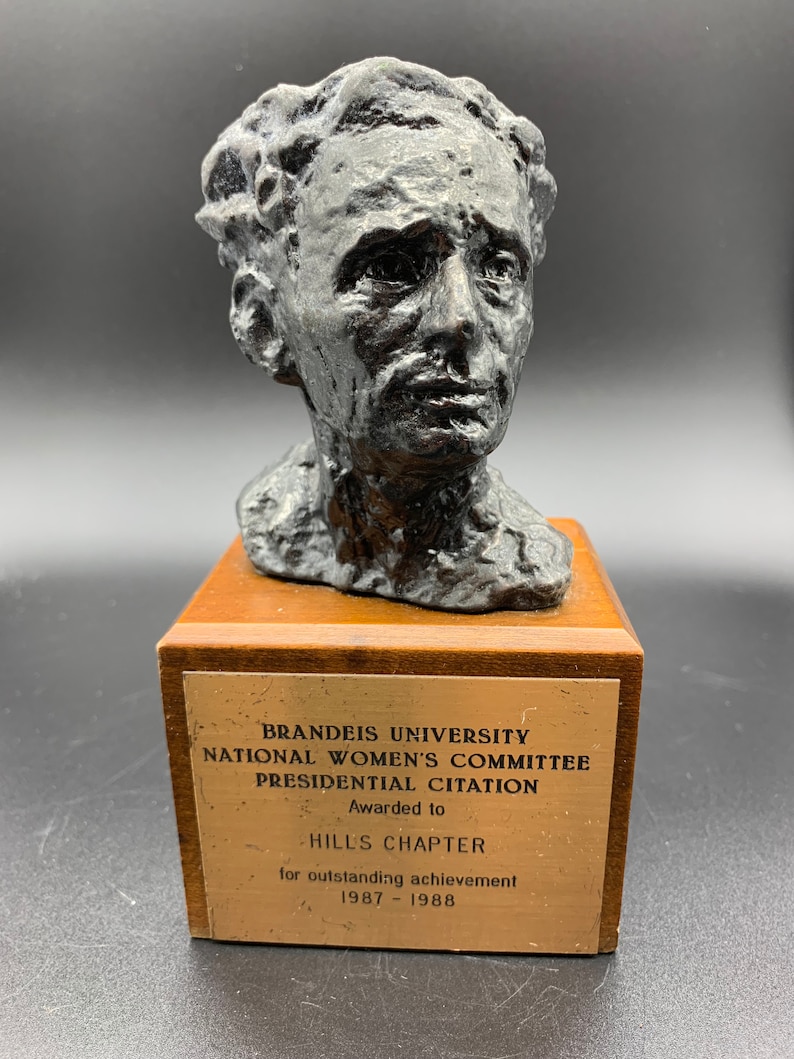 Brandeis University Bronze Bust 1987-1988 - Etsy
