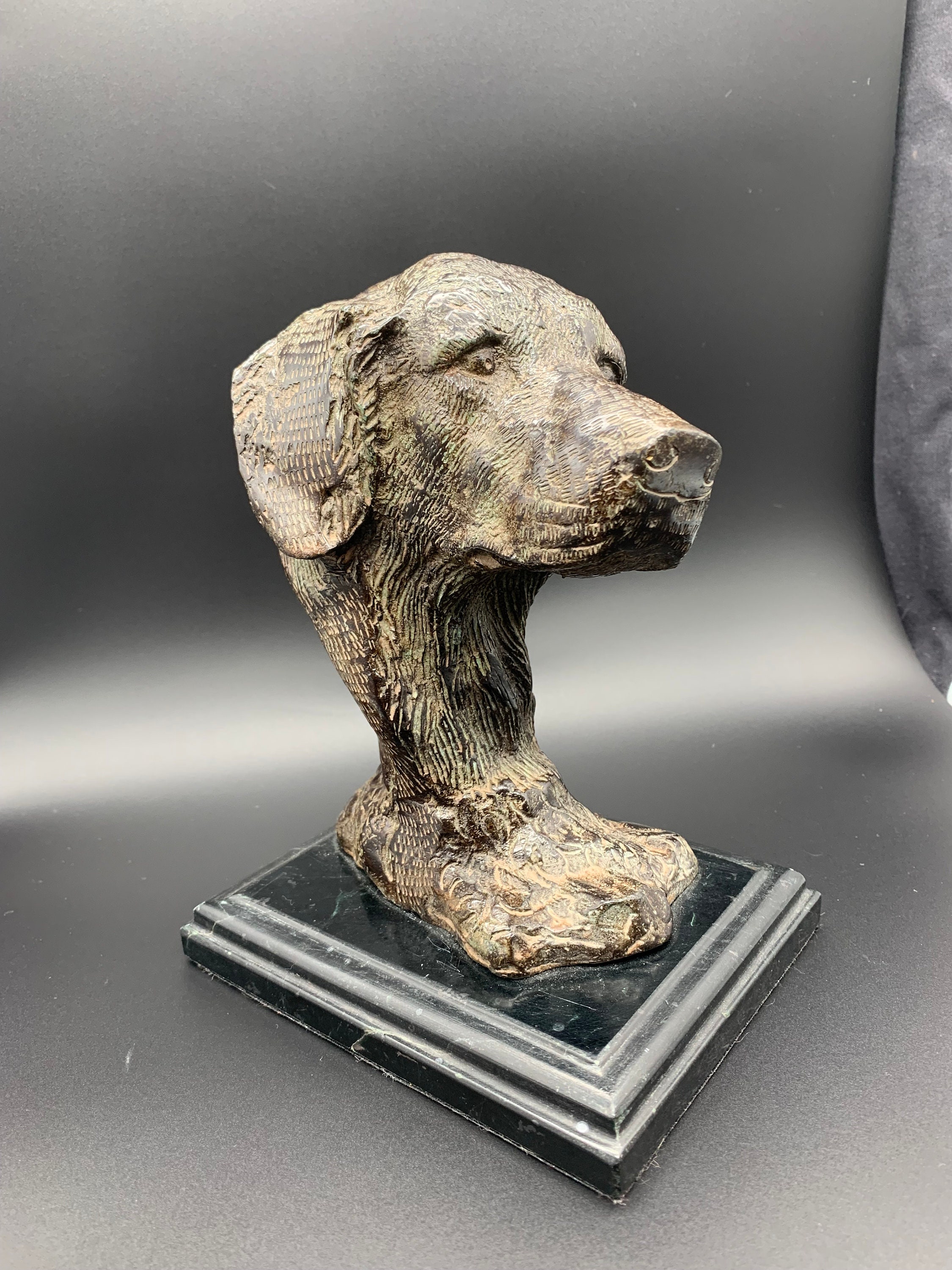 Labrador Retriever Head Bust Sculpture Marble Base - Etsy